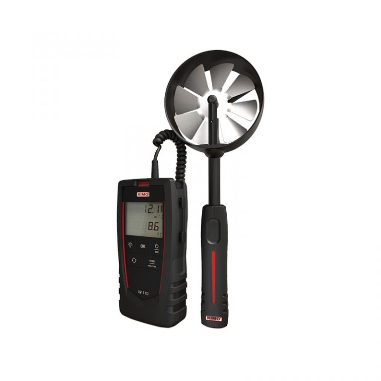 KIMO : LV110 Portable Thermo-Anemometer with Remote Ø100mm Vane Probe - Kimag