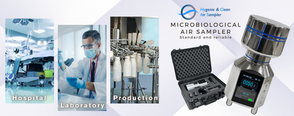 HyCLAS : PS100-P Portable Microbiological Air Sampler - Kimag